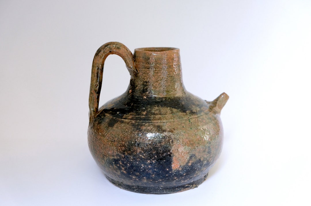 Antique Ceramic Oil Jug Jarre Vase Pitcher Handmade, Very Old Ancient ...