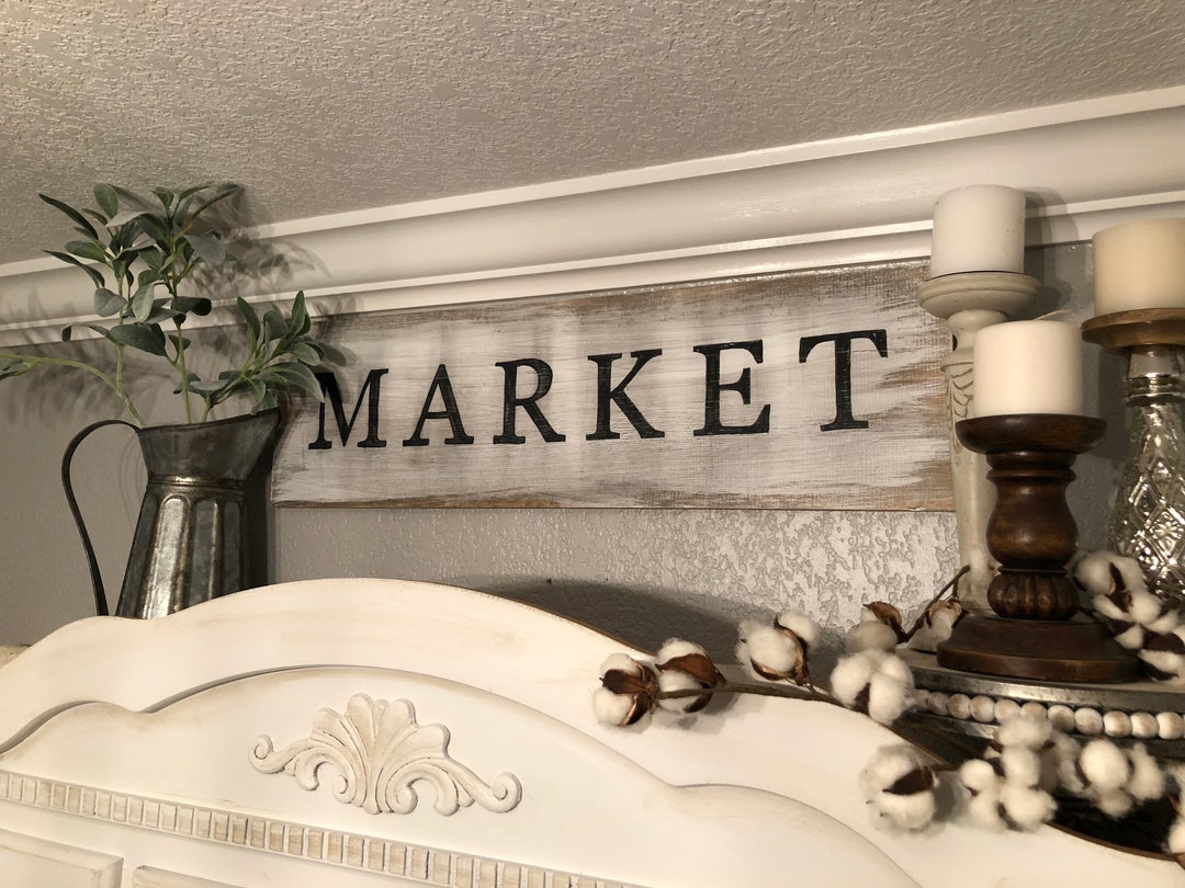 Handmade Wood Market Sign - Etsy