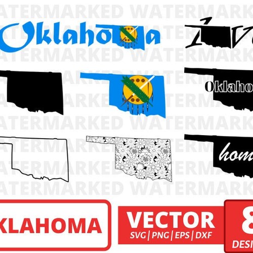 Oklahoma State SVG File Oklahoma State Silhouette SVG Cut - Etsy