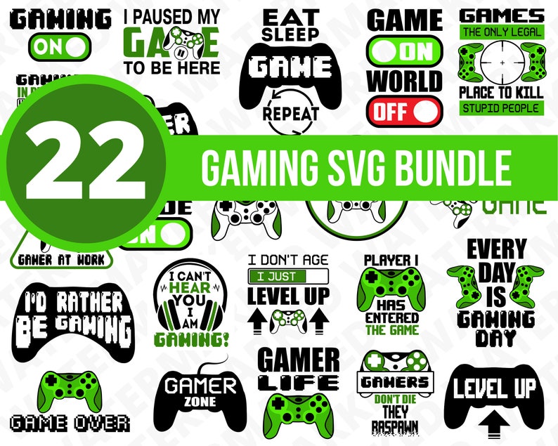 GAMING SVG BUNDLE Video Games Svg Gamer Instant Download - Etsy