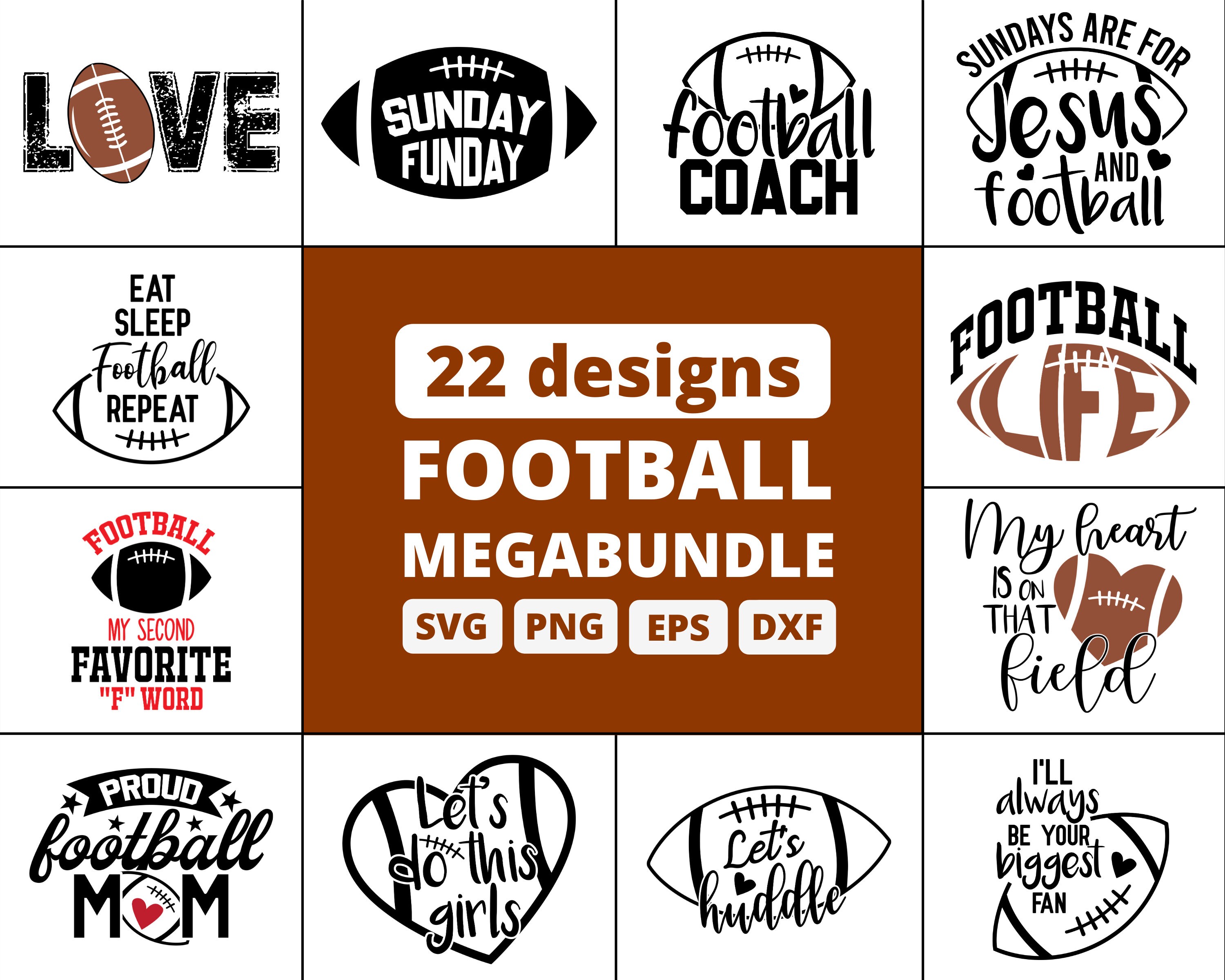 22 FOOTBALL SVG BUNDLE Football Player Svg American | Etsy
