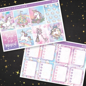 Unicorn Dream // [bliss Kit] Weekly Planner Sticker Kit for Standard 1. ...