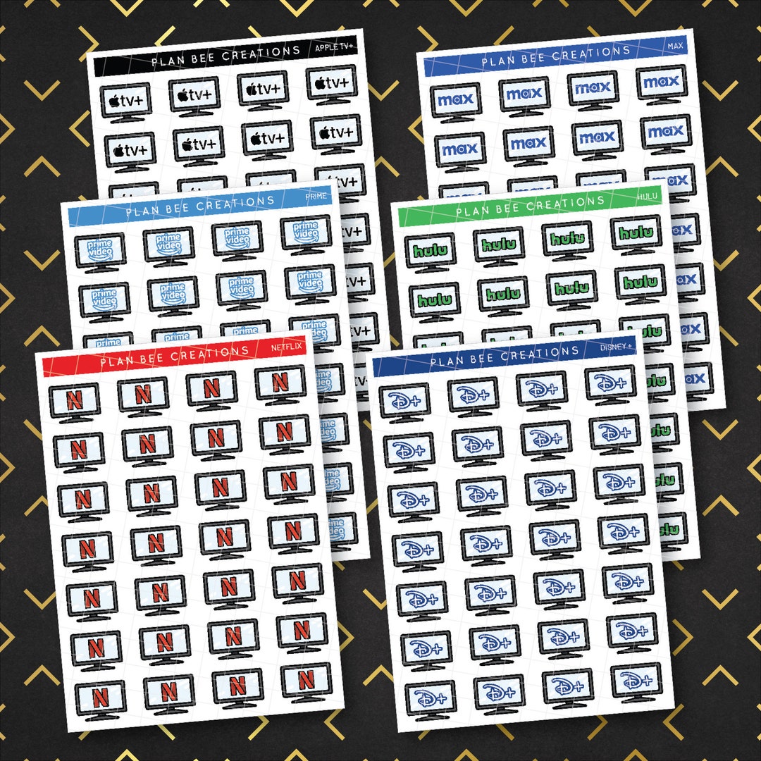 Streaming Subscriptions TV Netflix Plus HBO Max Prime Hand Drawn Doodle ...