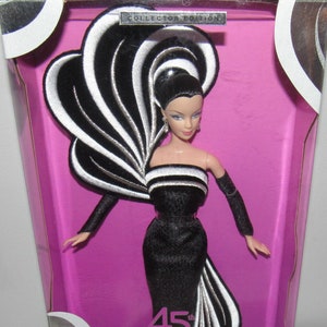MIB NRFB Stunning HTF 45th Anniversary Barbie by Bob Mackie W/rare ...