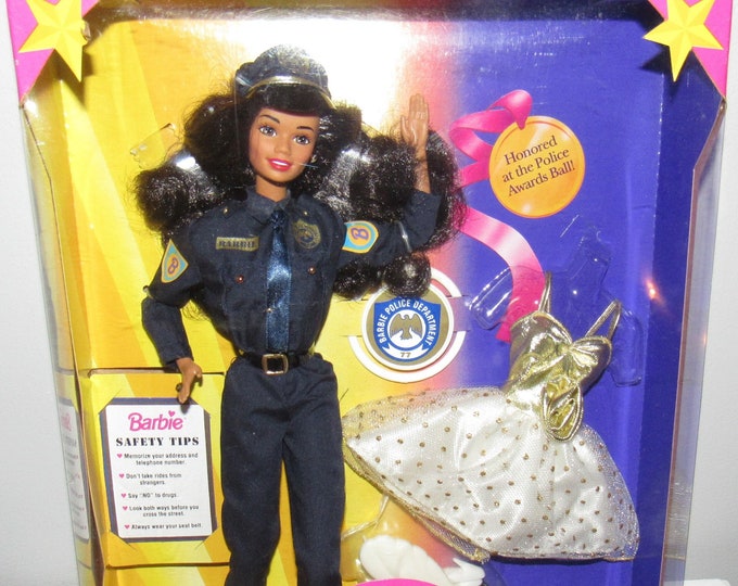 MIB NRFB Beautiful Rare Black "police Officer Barbie #10689 Special ...