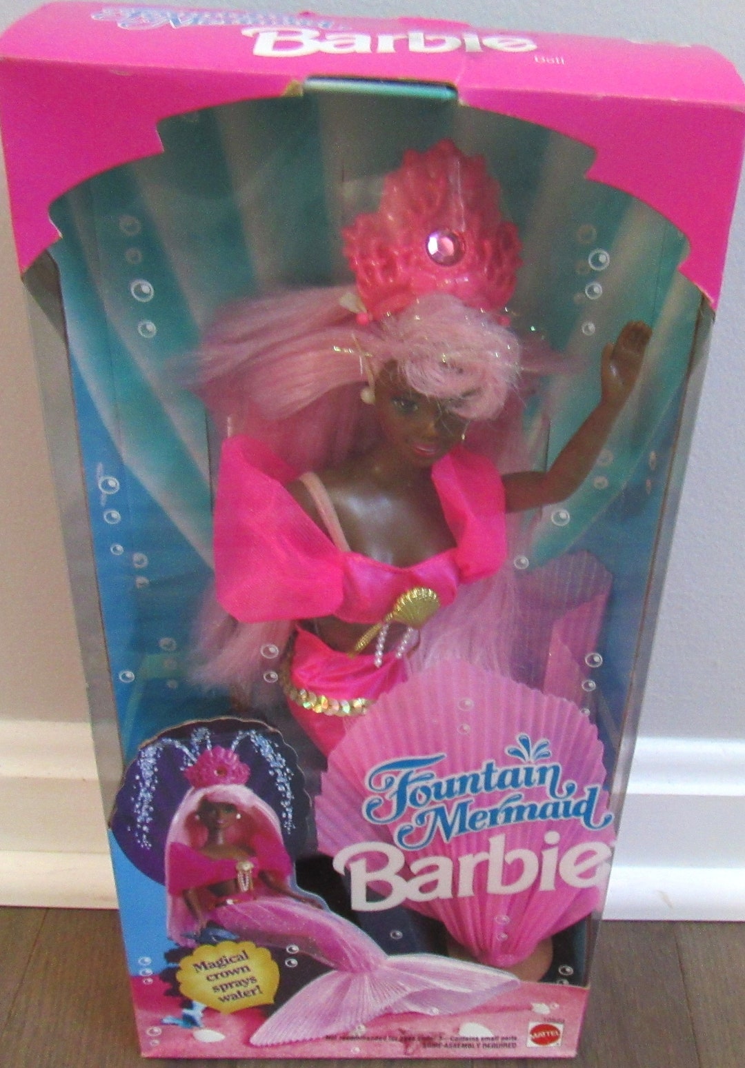 MIB NRFB Stunning Black "fountain Mermaid Barbie#10522 by Mattel - Etsy