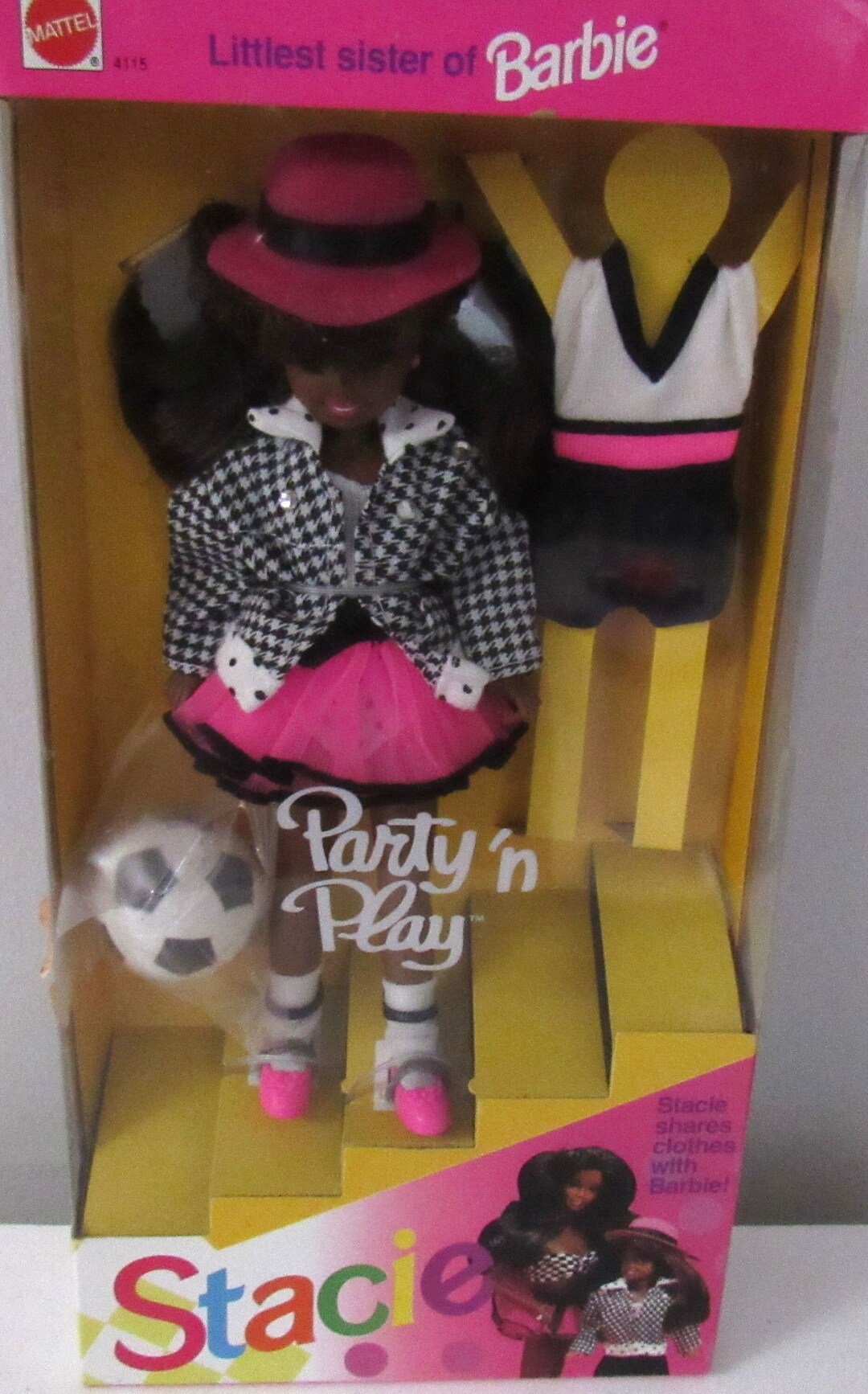 Vintage MIB NRFB Beautiful Black Party 'N Play Stacie #4115 Circa 1992 ...