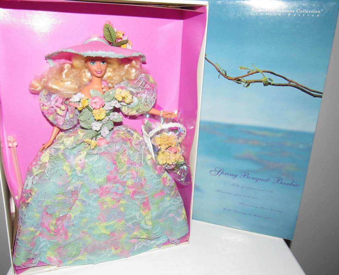 MIB NRFB Gorgeous "spring Bouquet Barbie #12989" Circa 1994 - Etsy