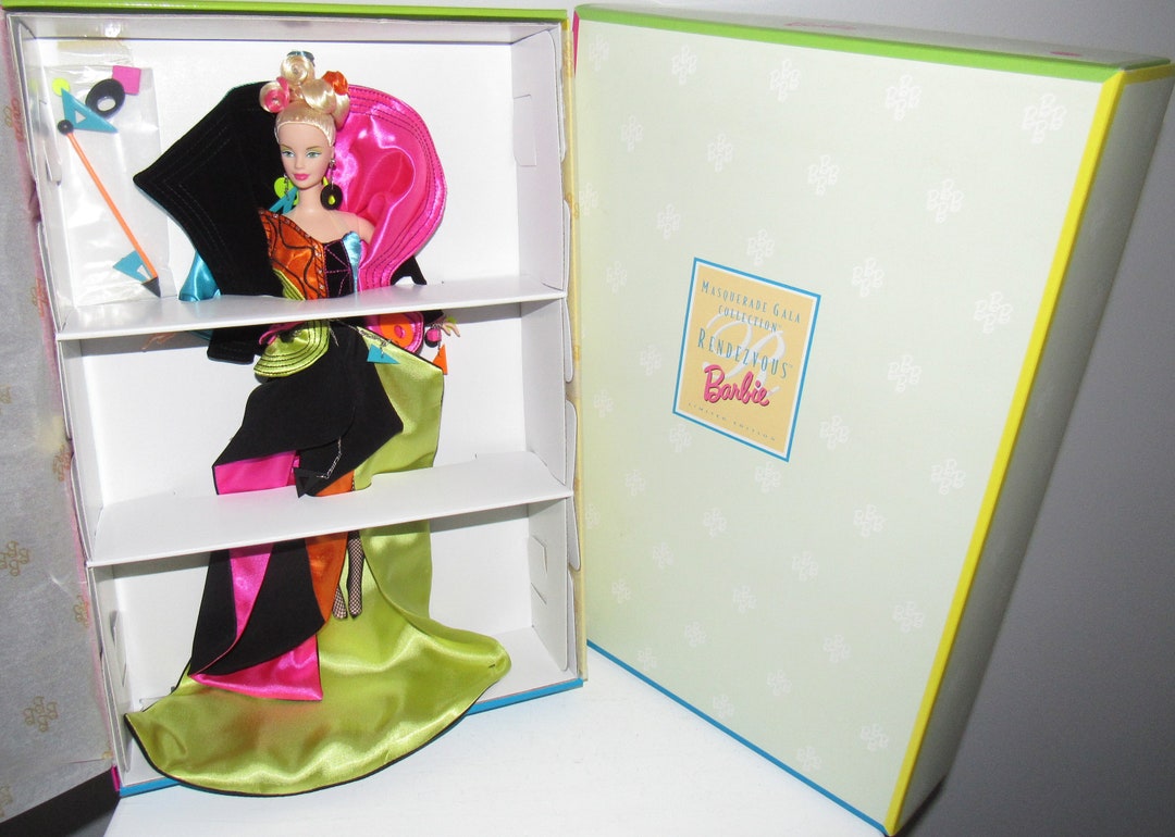 MIB NRFB Stunning L.E. Masquerade Gala Collection Rendevous Barbie Circa 1998 - Etsy