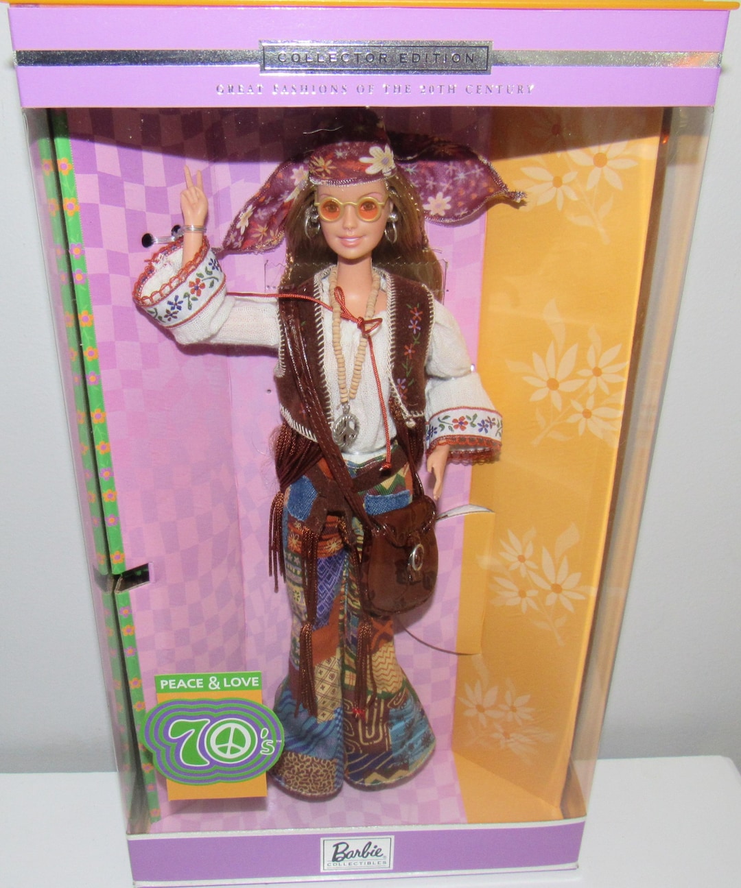 MIB NRFB Beautiful Peace Love 70's Barbie Doll #27677 Circa 2000 Mattel ...
