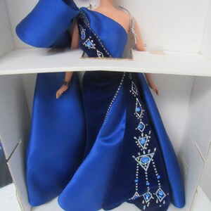 MIB NRFB Gorgeous Sapphire Splendor Barbie by Bob Mackie Circa 1996 W ...