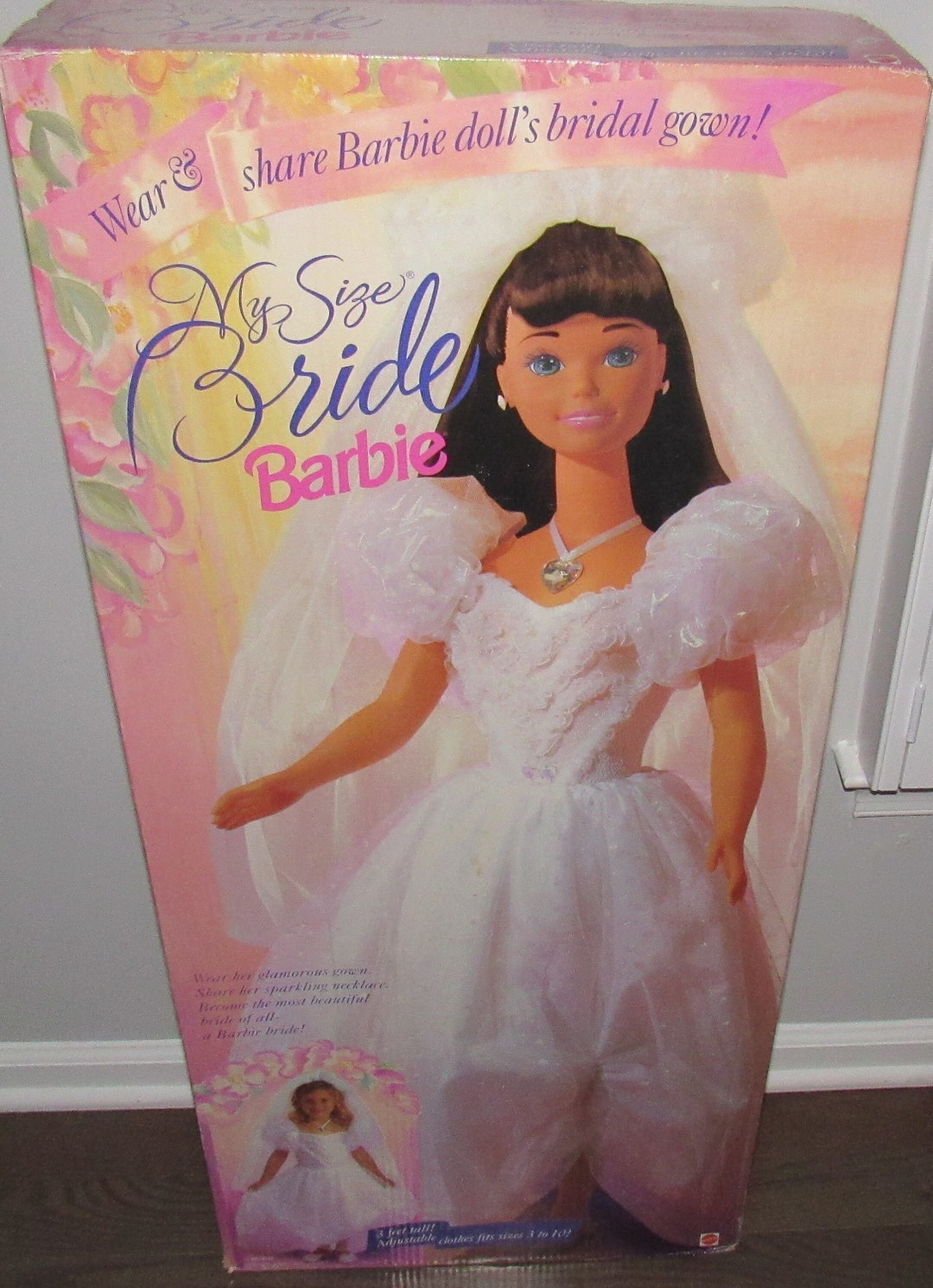 Mib And Nrfb Vintage My Size Bride Barbie Standing 3ft Tall 14108 Circa 1994 Etsy