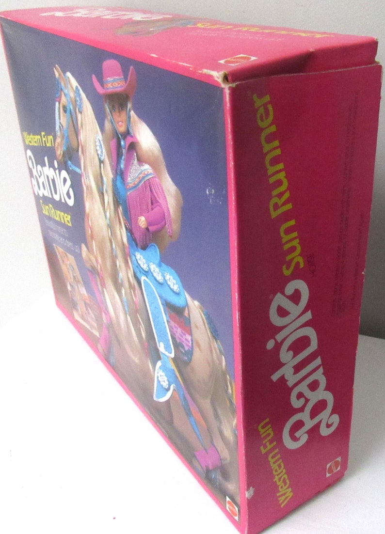 MIB NRFB Mattel Barbie Western Fun Barbie Sun Runner #9961 Circa 1989 ...