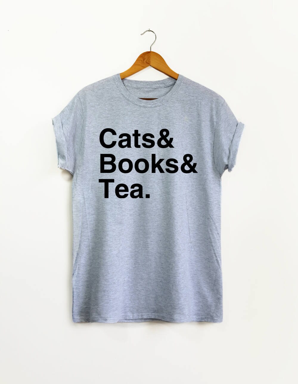 Cats Books Tea Unisex Tee Book Lovers Shirt Tea Shirt Cat | Etsy