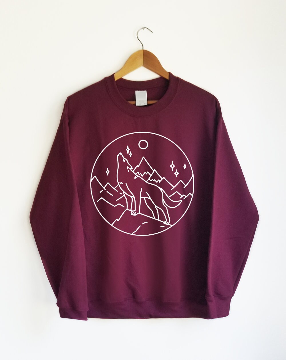 Wolf Howling Sweatshirt Wolf Shirt Wolf Spirit Animal | Etsy