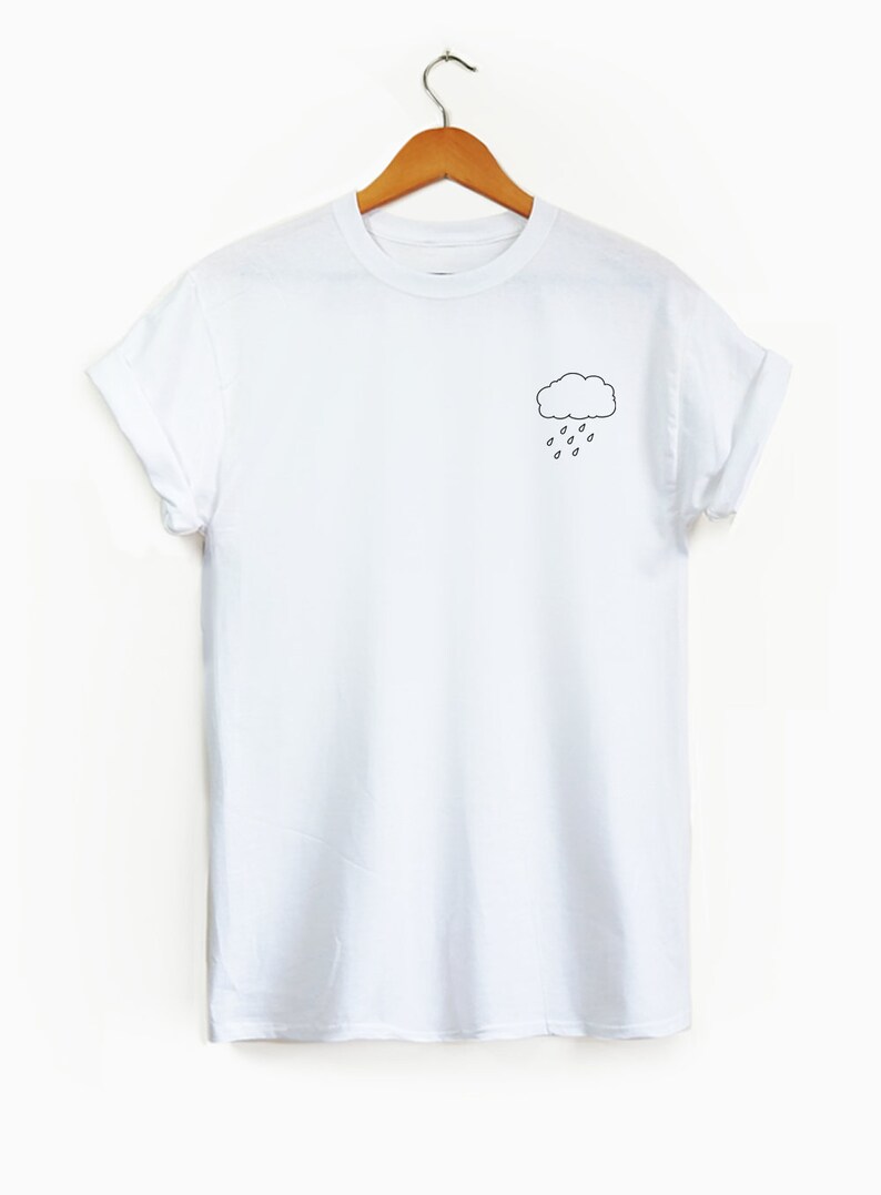 Cute Rain cloud Pocket shirt Cute shirt cute graphic tee | Etsy