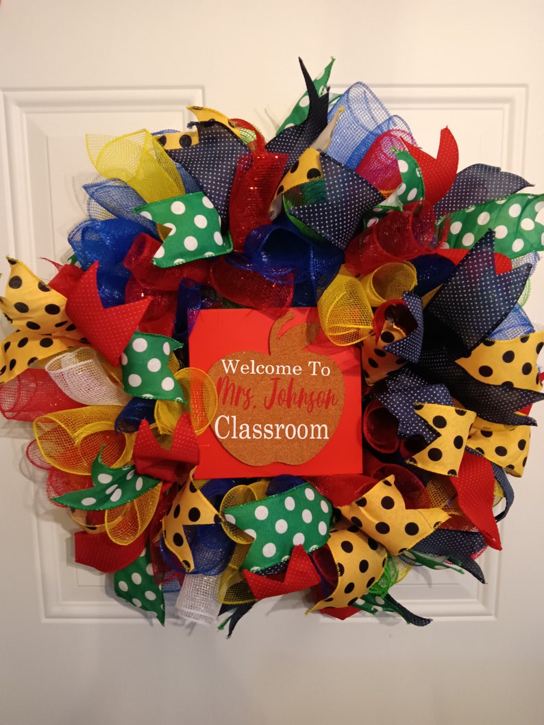 Teacher Appreciation Wreath, Classroom Wreath, Back to School - Etsy