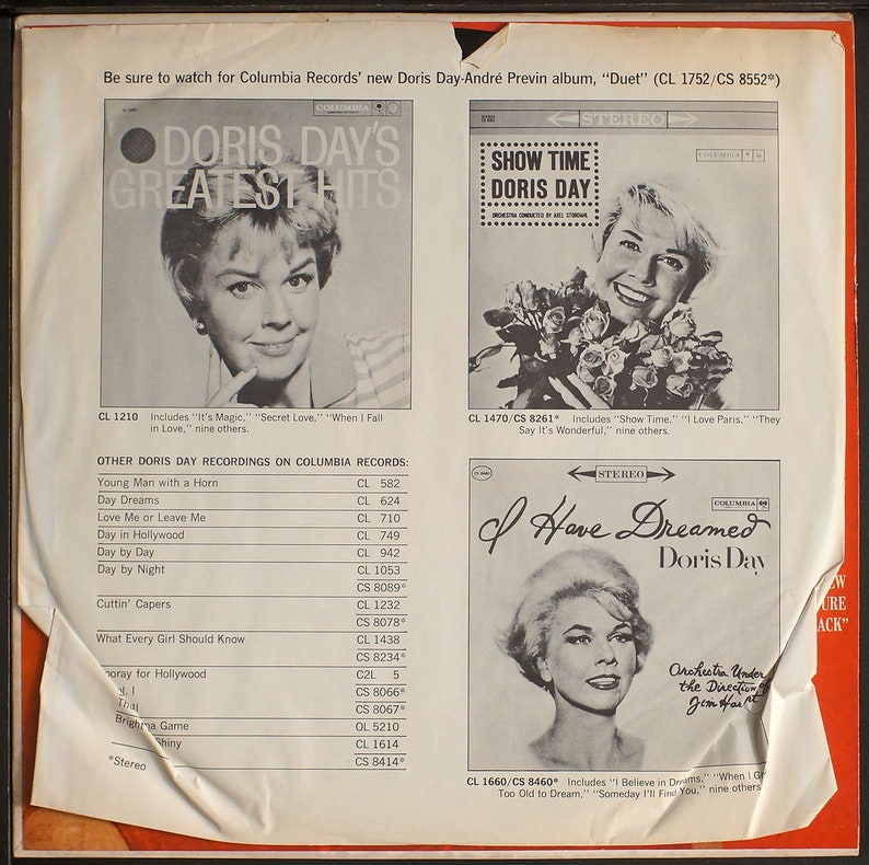 Doris Day Wonderful Day LP Vinyl 034 - Etsy