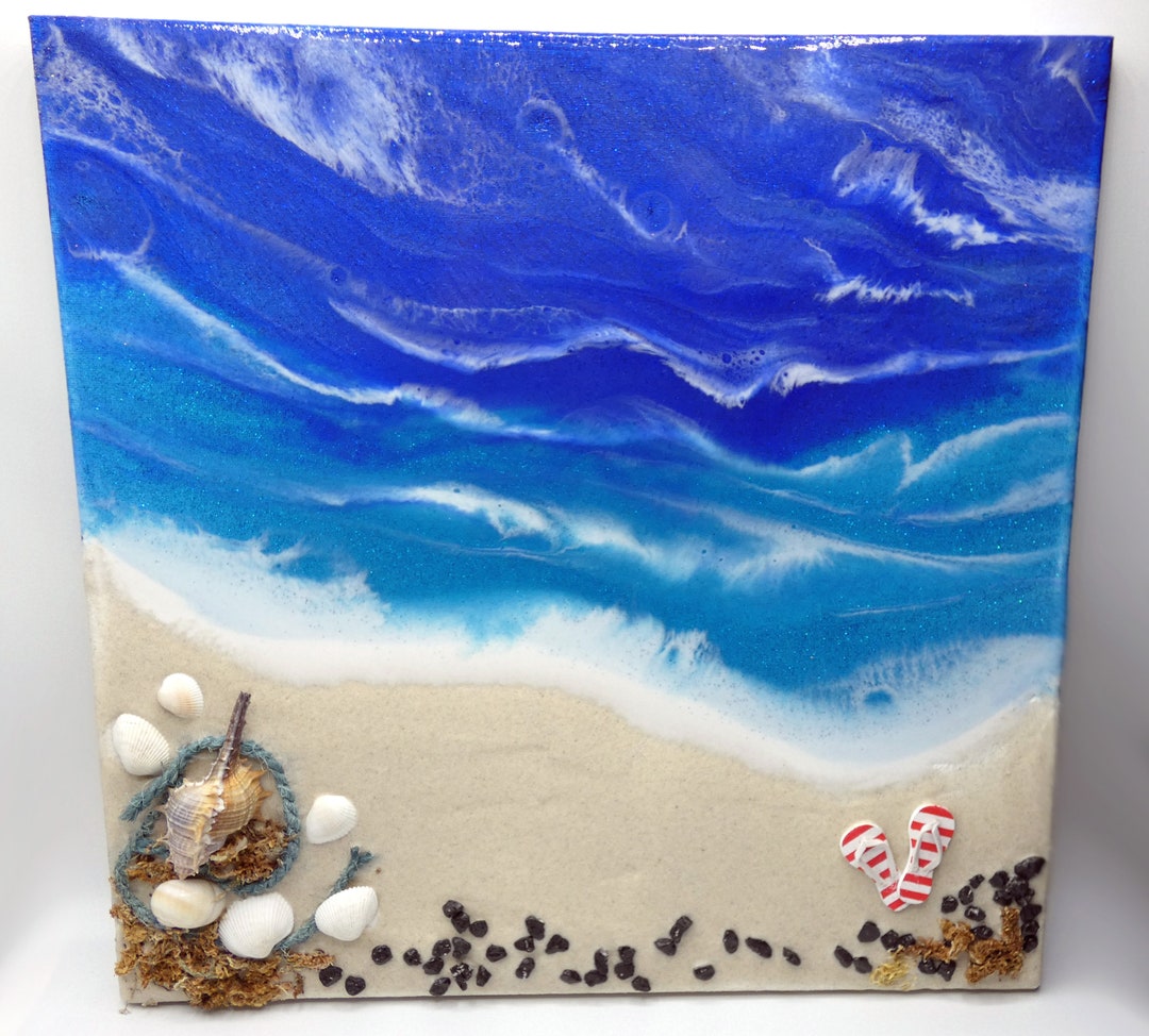 Resin and Sand Beach Scene - Etsy