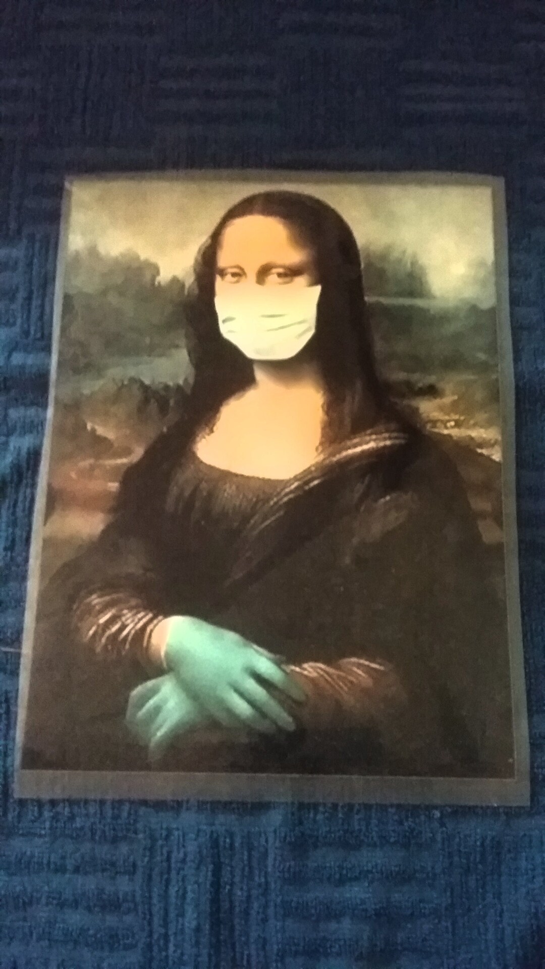 Mona Lisa Wearing a Mask Large Iron-on Transfer Free - Etsy