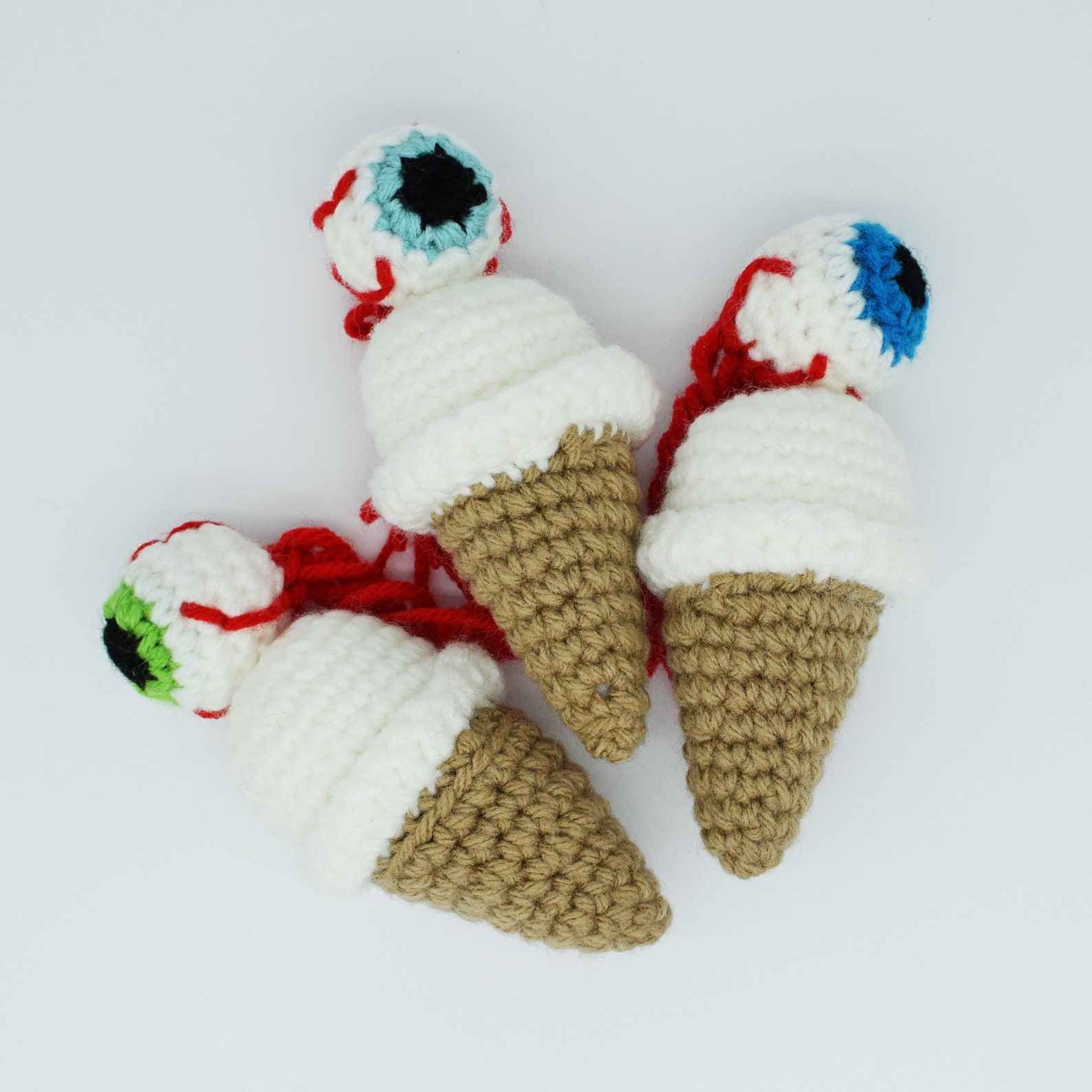 Eyeball Ice Cream Cone Plush or Ornament Ready to Ship - Etsy