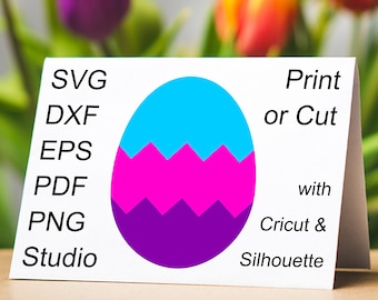 Rainbow Easter Egg SVG file Rainbow Easter Egg DXF Rainbow | Etsy