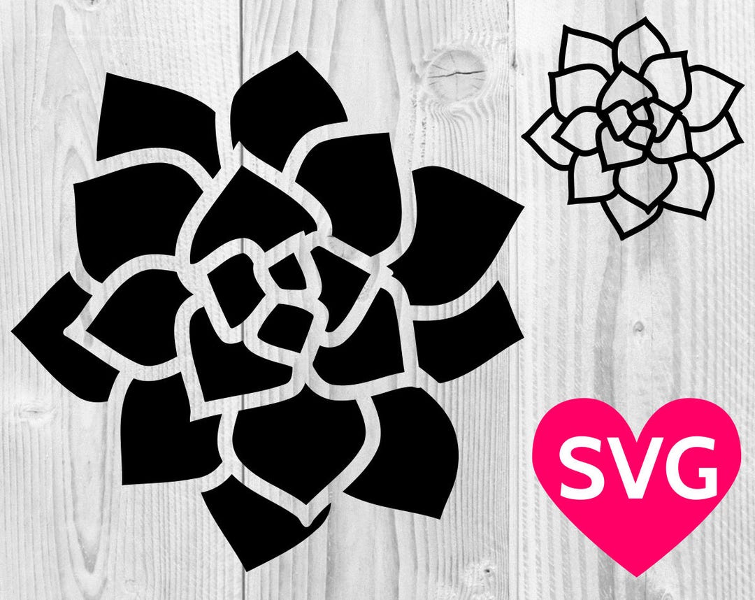 Succulent SVG File, Succulent Clipart, Succulent DXF, Succulent PDF ...
