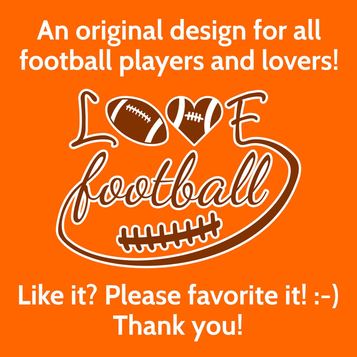 Love Football SVG Design - SVG Football Love Cut File for Cricut ...