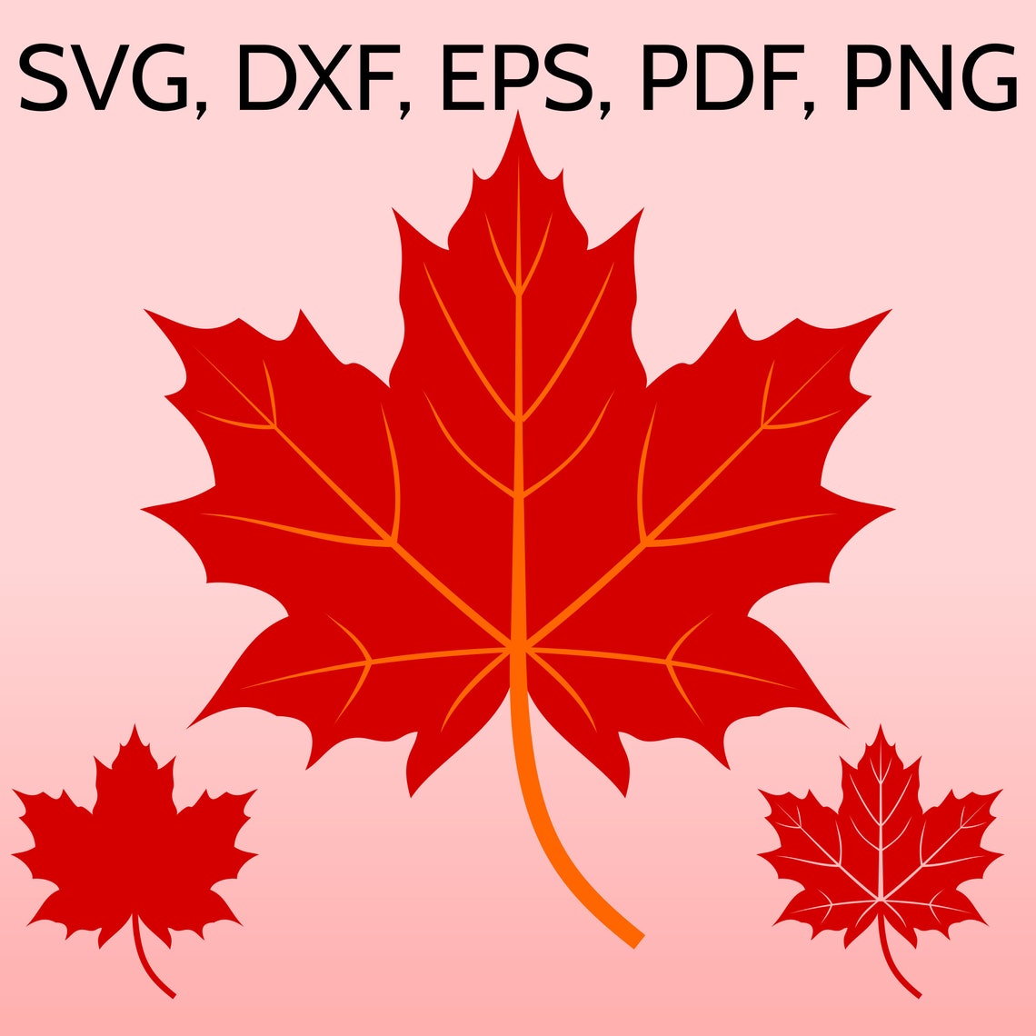 Maple Leaf SVG File for Cricut, Fall Leaf Clipart, Canadian Maple ...