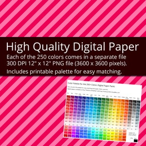 Diagonal Stripes Digital Paper Pack, 250 Colors Diagonal Stripes ...