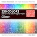 Glitter Digital Paper Pack, 250 Colors Digital Glitter Texture Sparkle ...