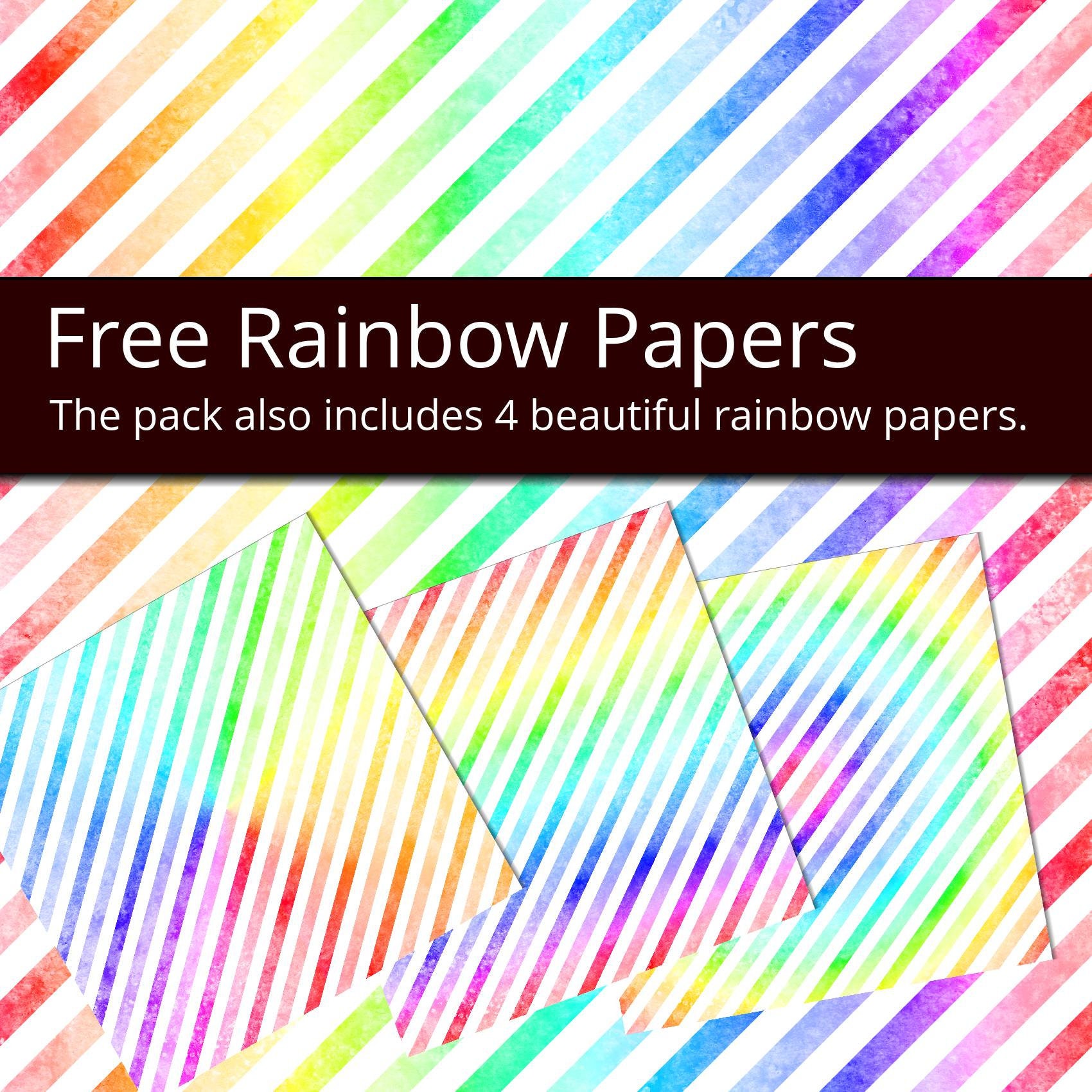 Watercolor Diagonal Stripes Digital Paper Pack, 250 Geometric Digital ...