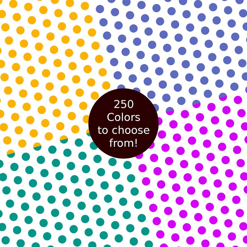 Polka Dots on White Background Digital Paper Pack 250 Colors | Etsy