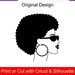 Afro Woman SVG File With Shades, Hoop Earring and Lipstick, Afro Lady ...