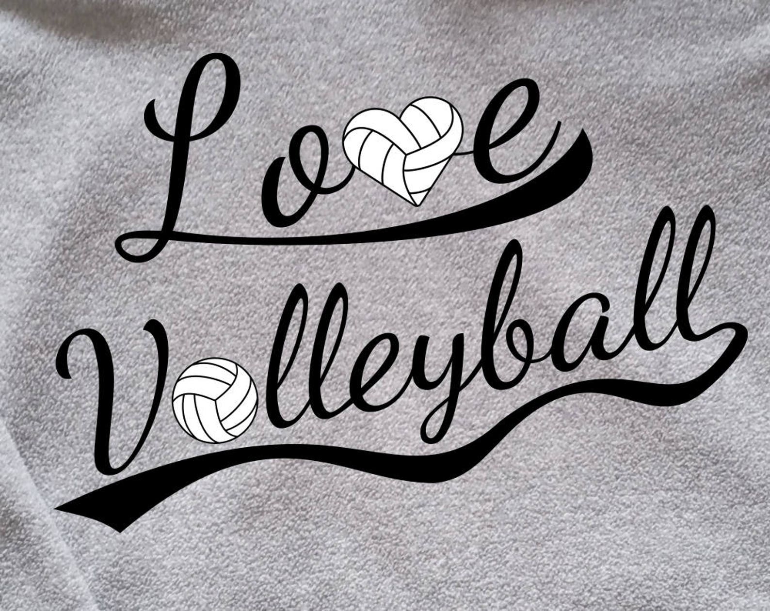 Love Volleyball SVG Design SVG Volleyball Love Cut File for | Etsy