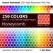 White Honeycomb Hexagons Digital Paper Pack, 250 Colors Digital Paper ...