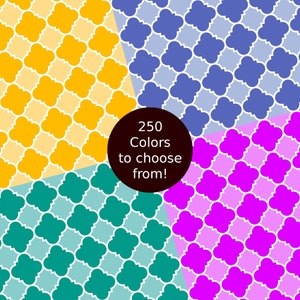 Quatrefoil Digital Paper Pack, 250 Colors Digital Paper Quatrefoil in ...
