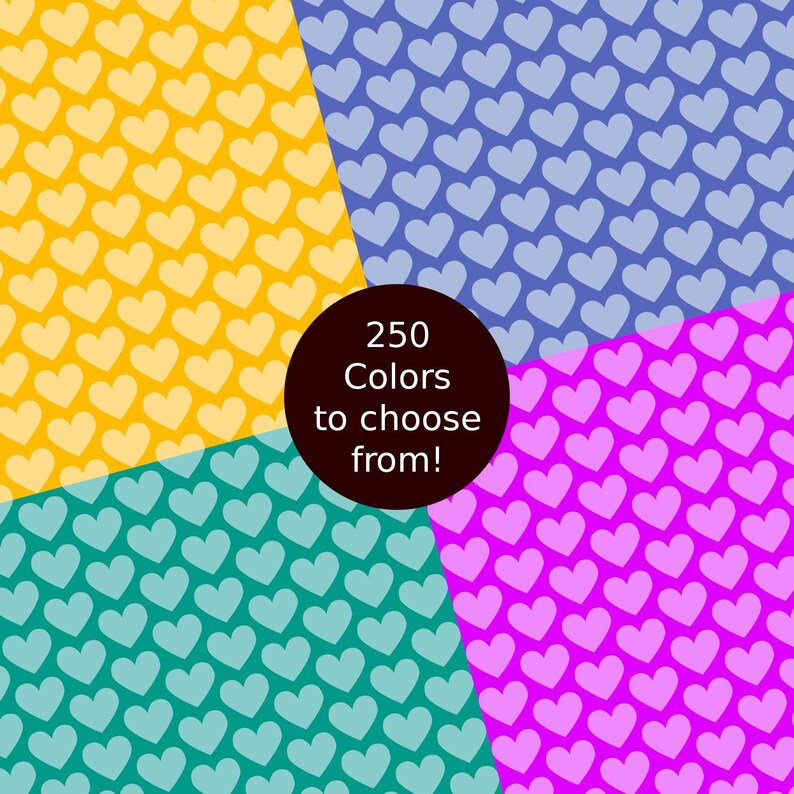 Tinted Stacked Hearts Digital Paper Pack Digital Paper Heart | Etsy