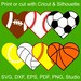 7 Sports Hearts SVG Files for Cricut & Silhouette Heart Ball | Etsy