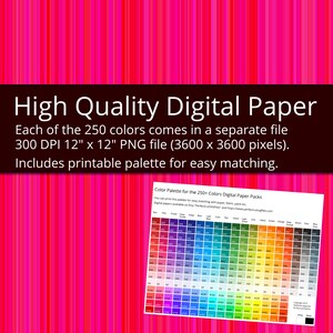 Mixed Shades Vertical Bands Digital Paper Pack, 250 Colors Vertical ...