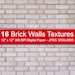 16 Brick Walls Textures, Brick Digital Paper Pack, Brick Wall Download ...