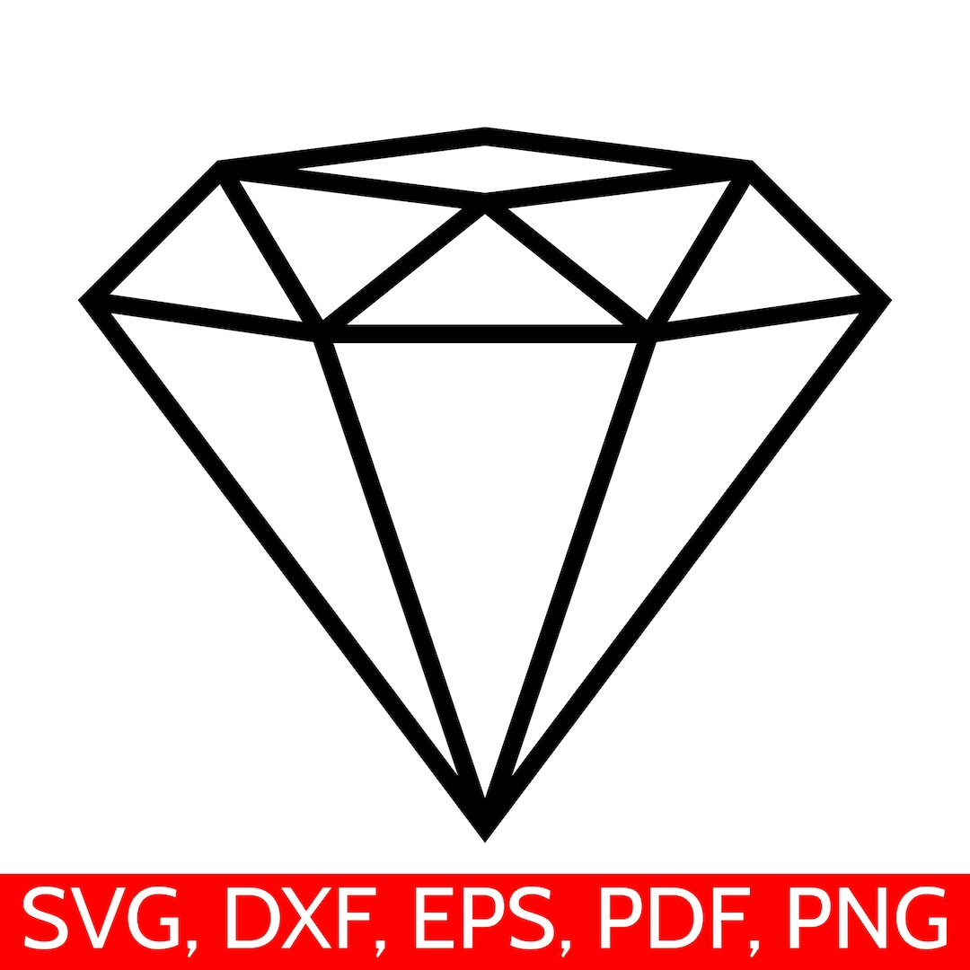 Diamond SVG File for Cricut and Silhouette, Diamond SVG Cut File ...