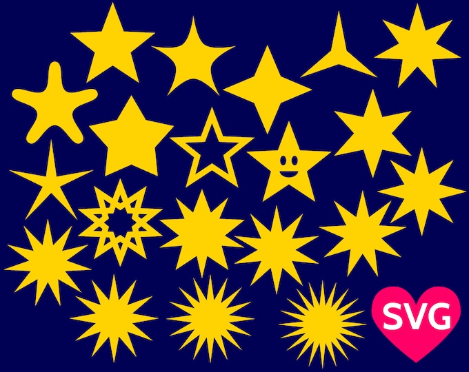 35 Stern-Svg-Bundle, Stern Png, Sterne Silhouette, Stern-Veilchen ...