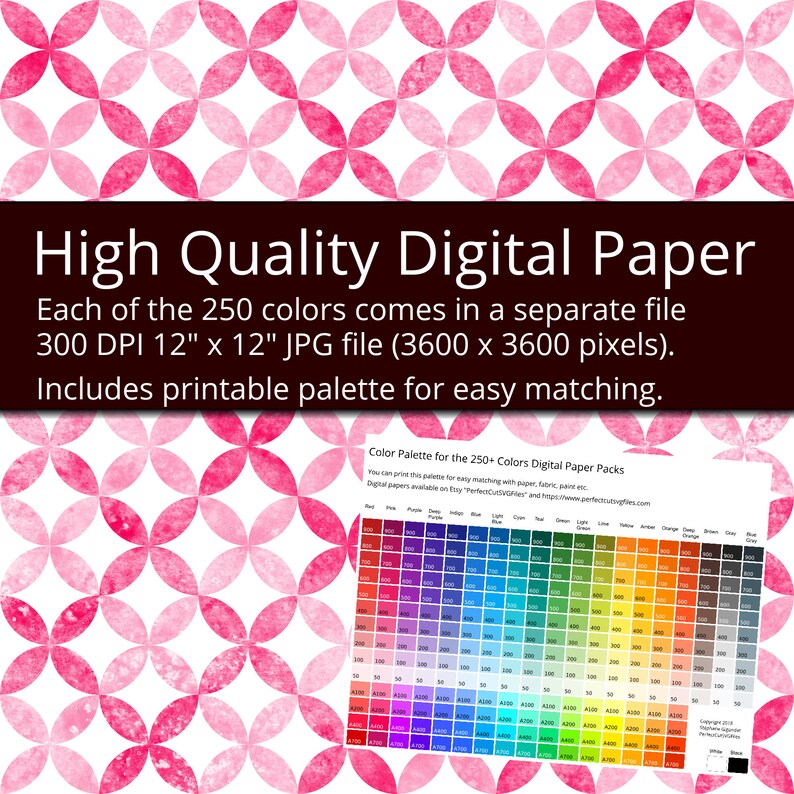Watercolor Diamonds Digital Paper Pack, 250 Geometric Digital Paper ...