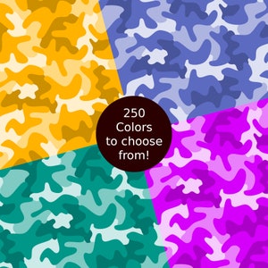 Camo Digital Paper Pack, 250 Colors Camouflage Digital Paper Camo ...