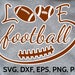 Love Football SVG Design SVG Football Love Cut File for | Etsy