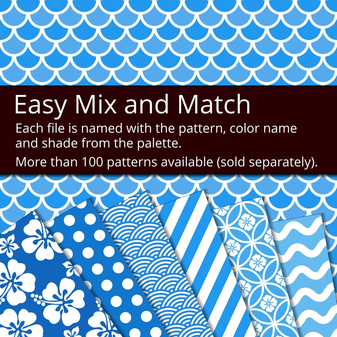 White Mermaid Scales Digital Paper Pack 250 Colors Mermaid | Etsy