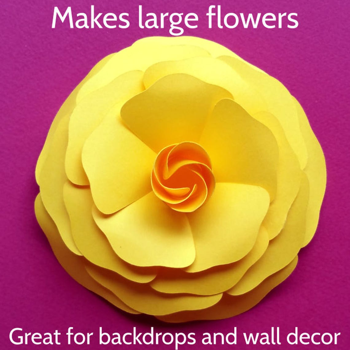 Easy Paper Rose Template SVG emily Cricut - Etsy