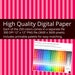 Vertical Stripes Digital Paper Pack, 250 Colors Vertical Stripes ...