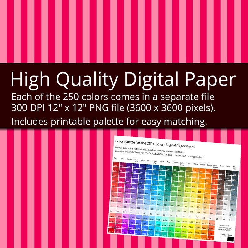 Vertical Stripes Digital Paper Pack 250 Colors Vertical - Etsy